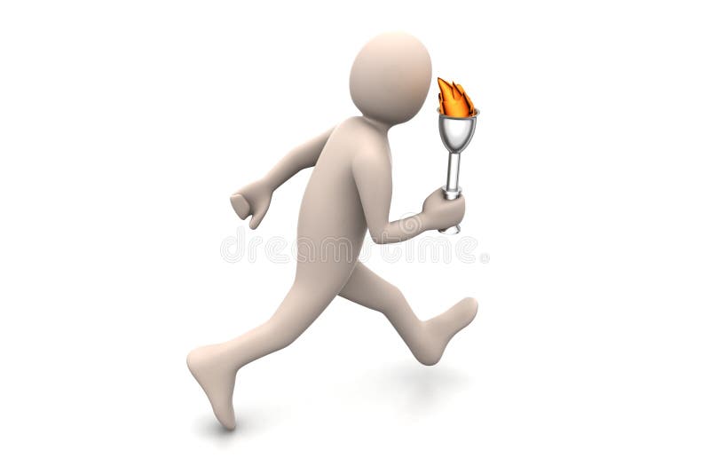 3d White Man Next To a Fire Hydrant Stock Illustration - Illustration ...