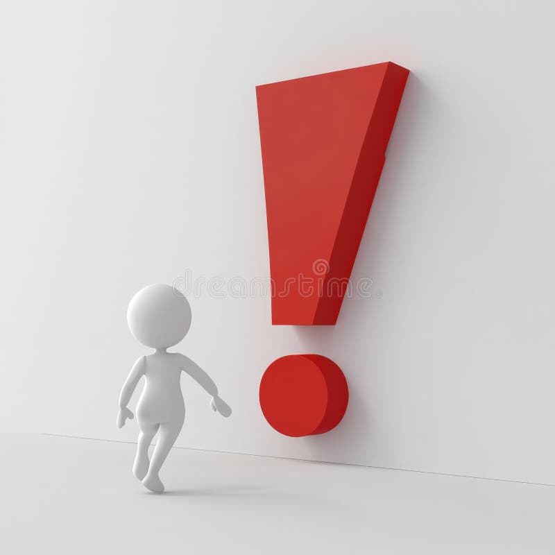 A 3D Man is Running with a Surprised Expression on His Face Stock Photo ...