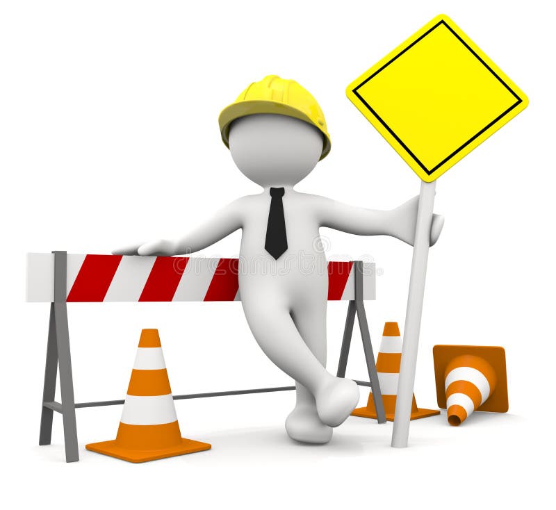 3d man safety at work stock illustration. Illustration of surveyor ...