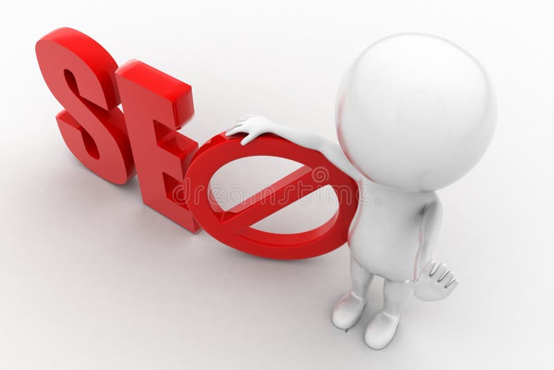 3d Man with Retry and Abort Button Stock Illustration - Illustration of ...