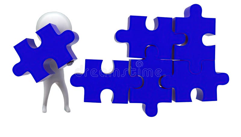 Solving Puzzle stock illustration. Illustration of contrasts - 16128491