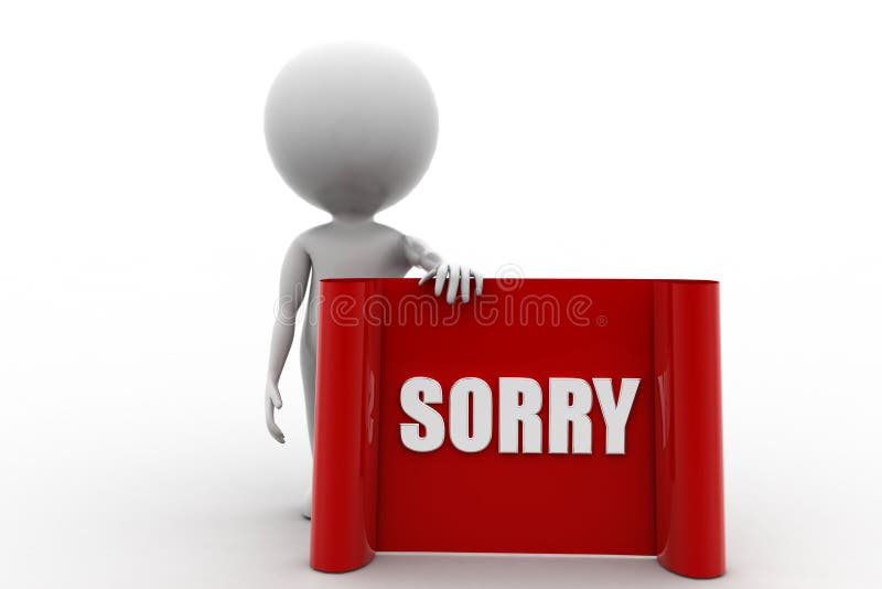 Sorry sign stock illustration. Illustration of emotion - 18772092