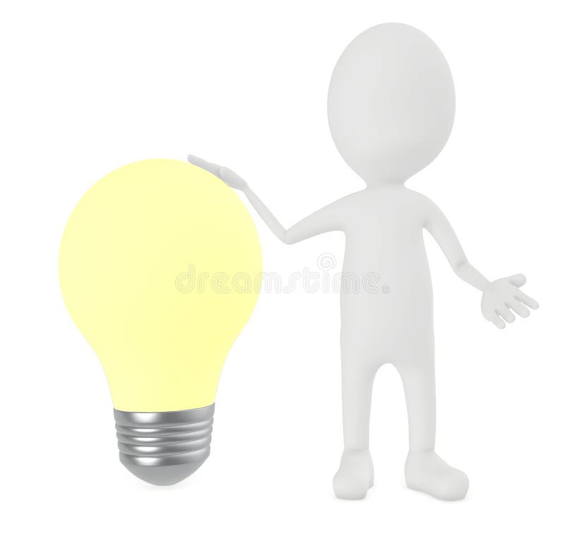 3d Man Speaking in a Podium Stock Illustration - Illustration of ...