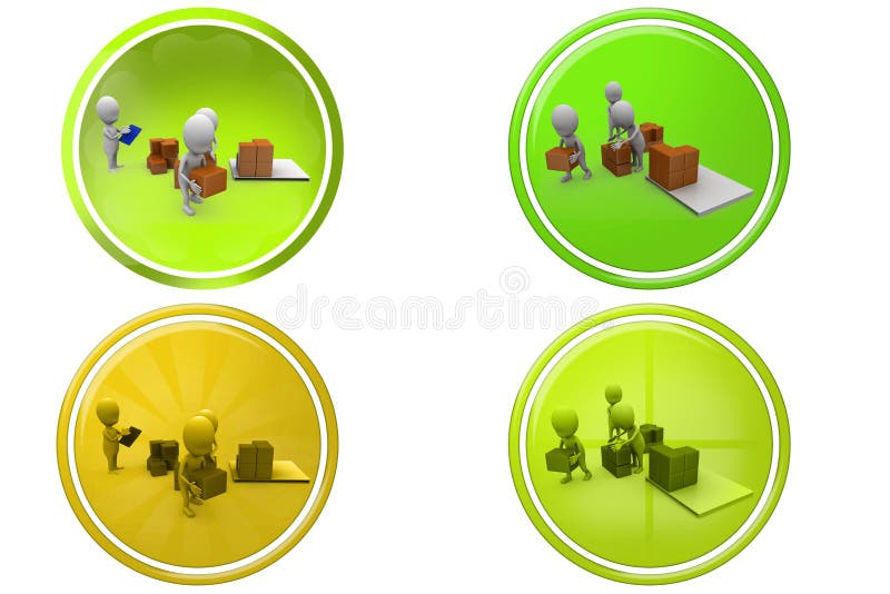 3d man storage icon stock illustration. Illustration of storage - 49487133