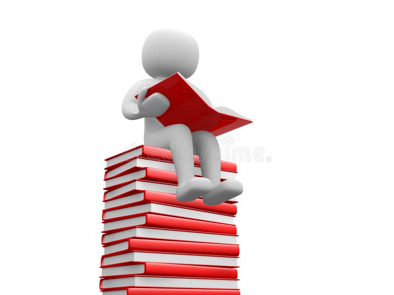 3d man study - 3d render. stock illustration. Illustration of page ...