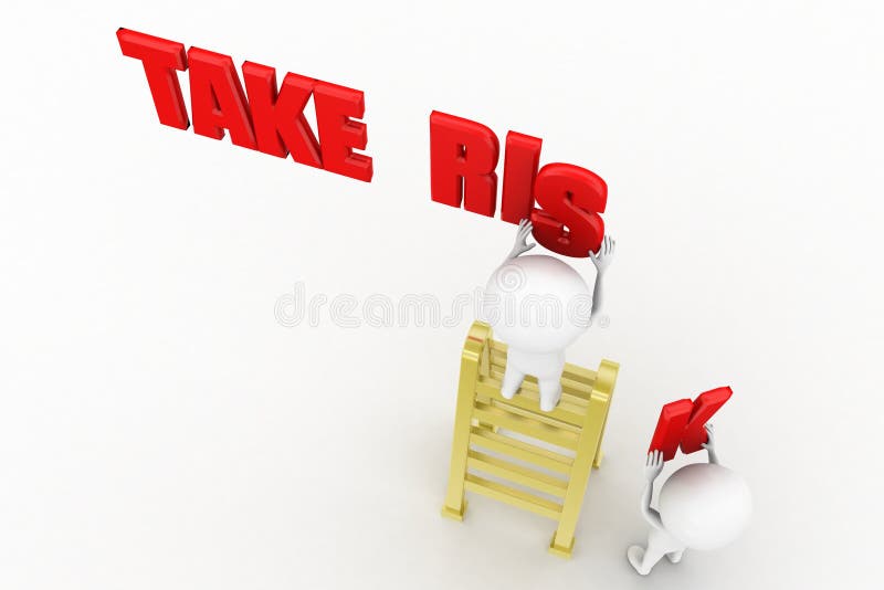 3d man take risk stock illustration. Illustration of pyramid - 41691847