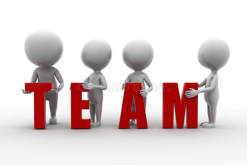 3d Man Team Illustration stock illustration. Illustration of ...