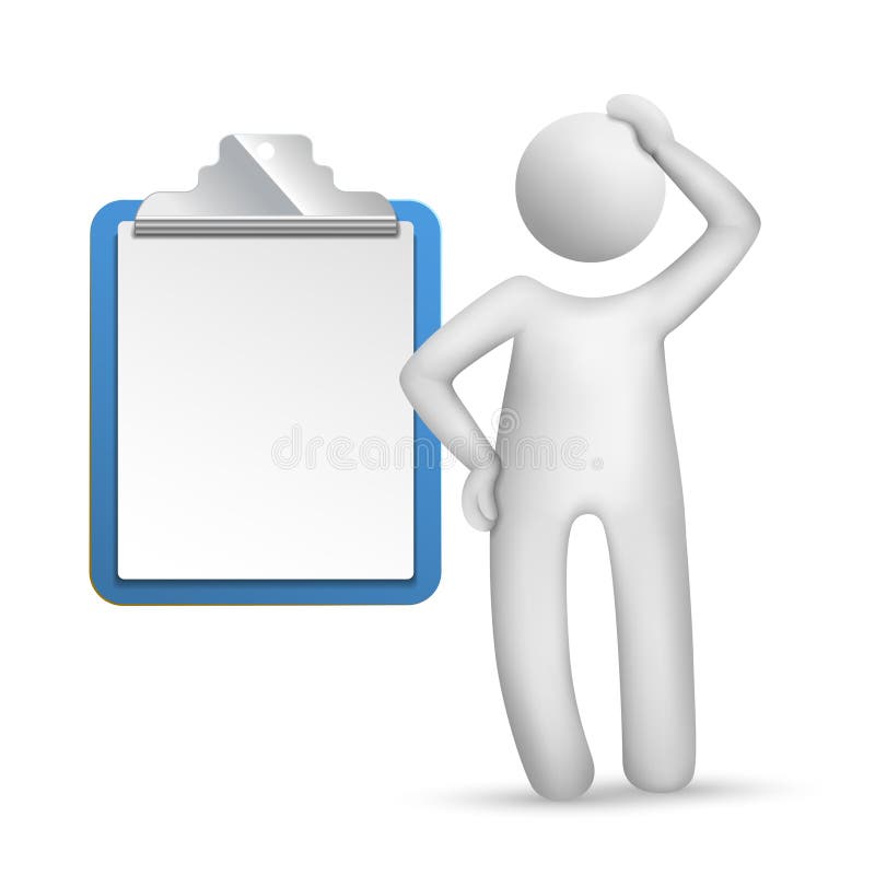 3d Man Thinking Note Stock Illustrations – 33 3d Man Thinking Note ...