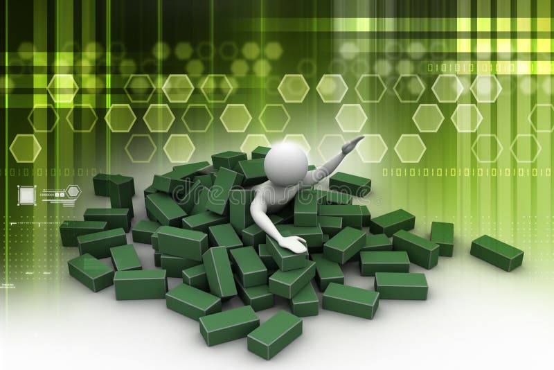 Toy Bricks Color Background - Yellow Stock Illustration - Illustration ...