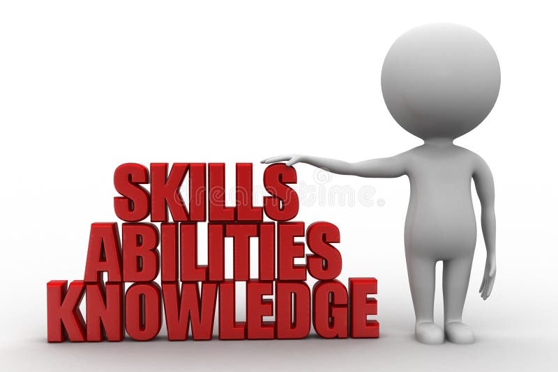 3d Man With Vision Strategy Knowledge Stock Illustration - Illustration ...