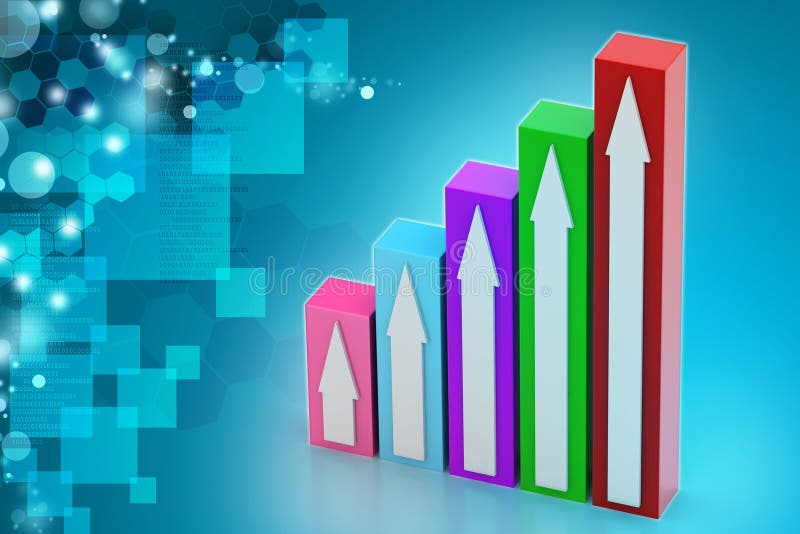 3d Man Watching the Loss Graph Stock Illustration - Illustration of ...