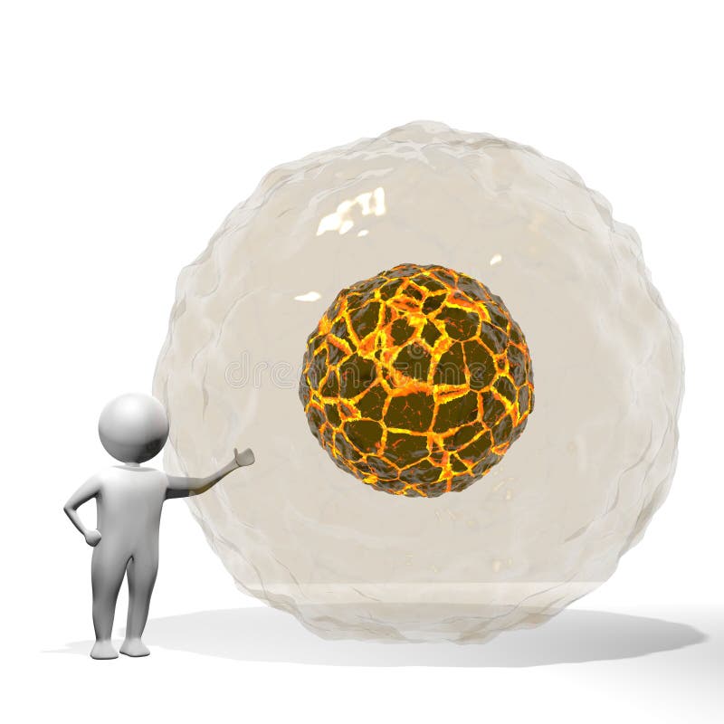 3D Man - Water / Magma stock illustration. Illustration of physics ...