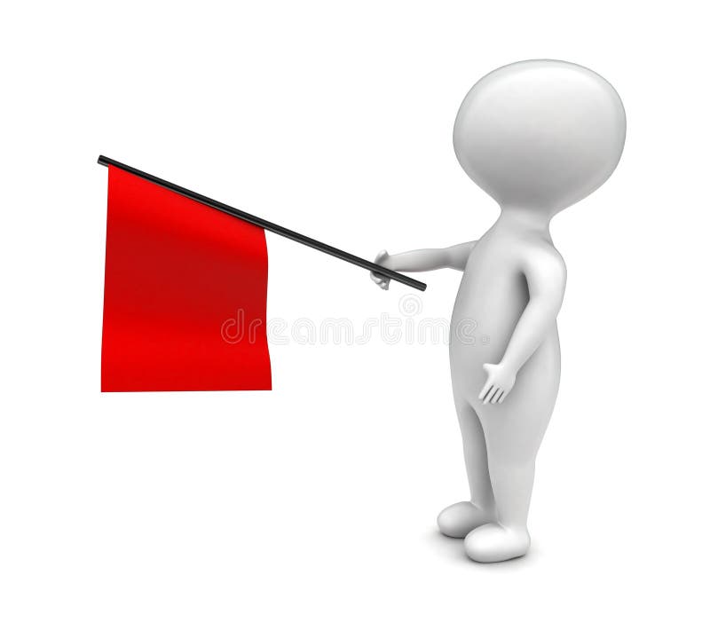 3d Small Person Red Flag Stock Illustrations – 61 3d Small Person Red ...