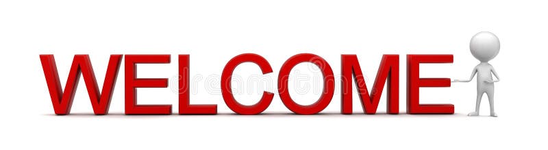 3d man welcome concept stock illustration. Illustration of presenting ...