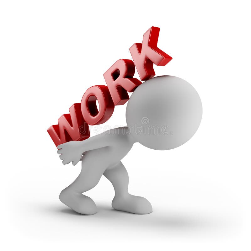 3d man at work stock illustration. Illustration of cargo - 264797875