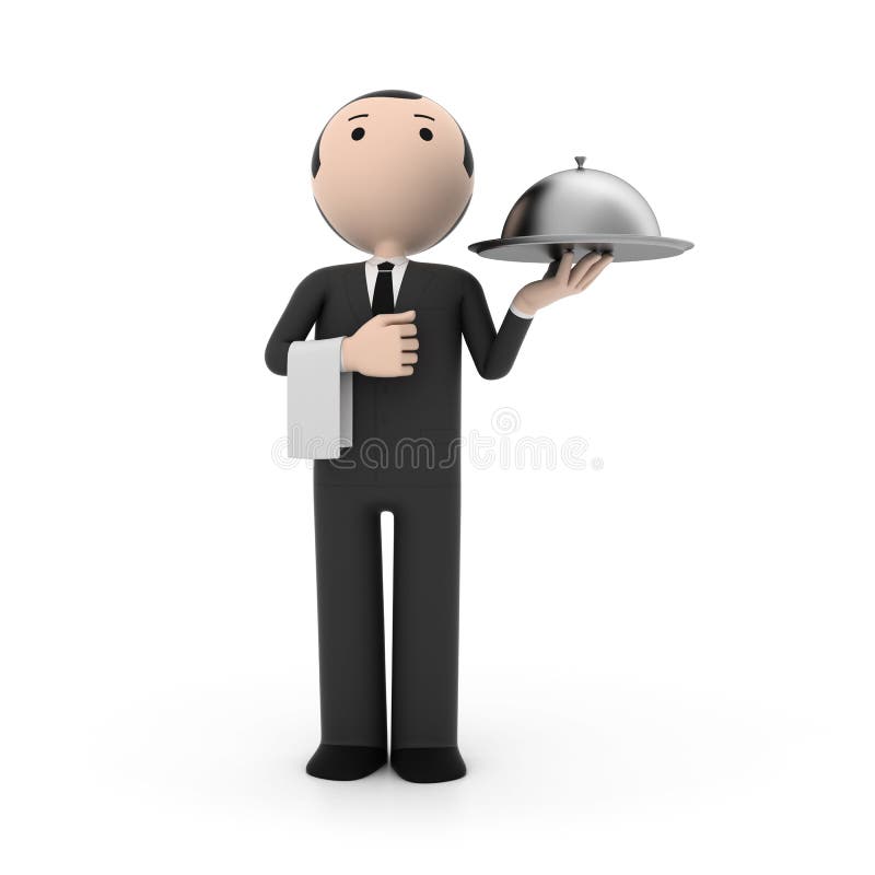 3d Man Holding Tray Stock Illustrations – 115 3d Man Holding Tray Stock ...