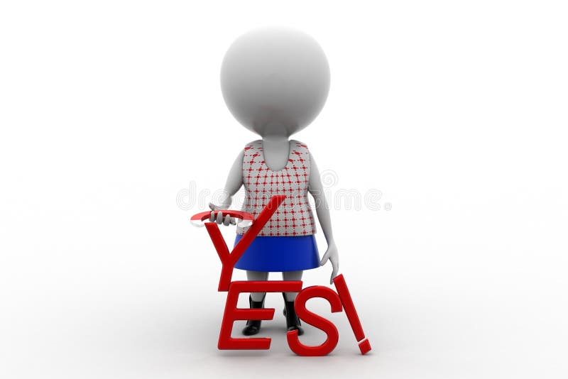 Yes stock illustration. Illustration of figure, choose - 28374802