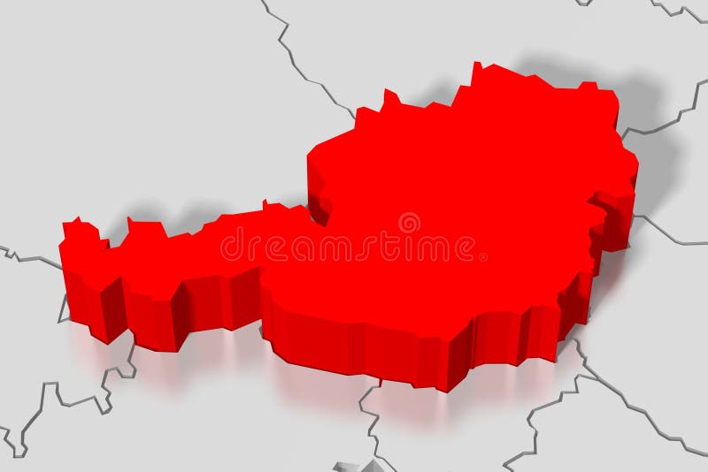 Austria, Political Map, with Colored Federated States and Capital ...