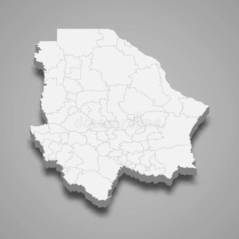 3d Map of Chihuahua is a State of Mexico Stock Illustration ...