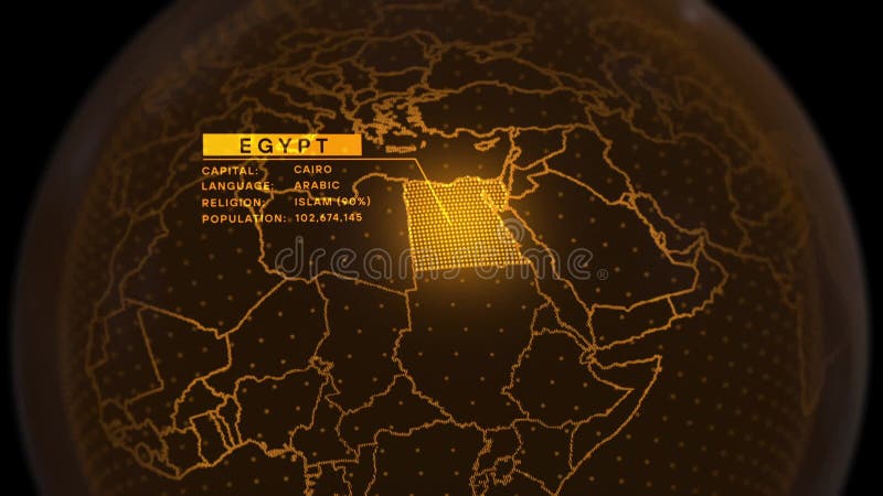 3D Map of Egypt with Information Stock Video - Video of world, outline ...