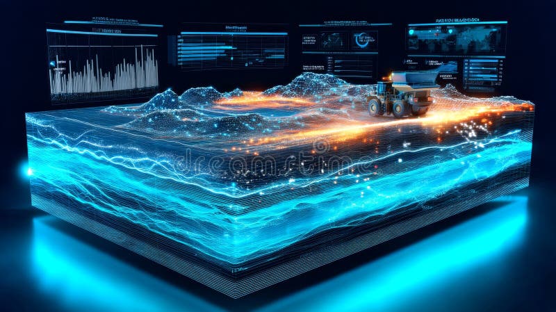 3D Map Featuring an Autonomous Mining Vehicle in a High-tech ...