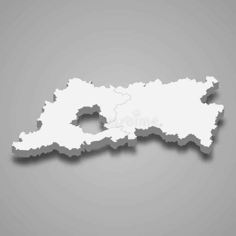 3d Map of Flemish Brabant is a Province of Belgium Stock Illustration ...