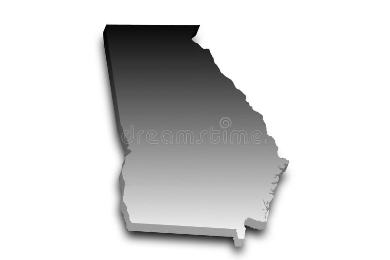 3d Map of Georgia State with Color. United State of America, US, United ...