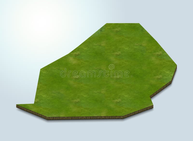 Green Map of Mauritius with Outline Vector Design Template. Editable ...