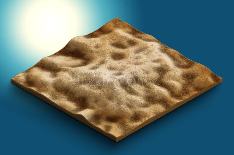 3d Map Isometric of Thea Desert Stock Illustration - Illustration of ...