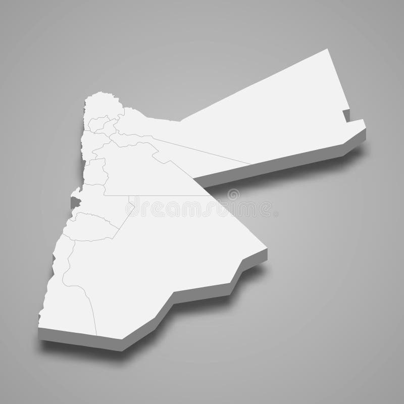 3d Map with Borders Template for Your Design Stock Illustration ...