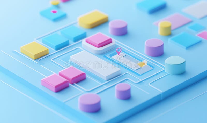 Geometric Map Illustration Urban Planning Architecture Stock Photos ...