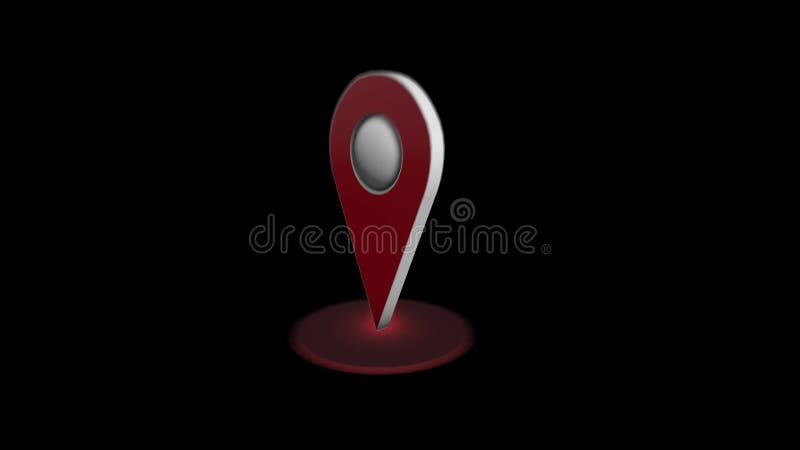 3D Map Location Icon Animation Loop Stock Video - Video of location ...