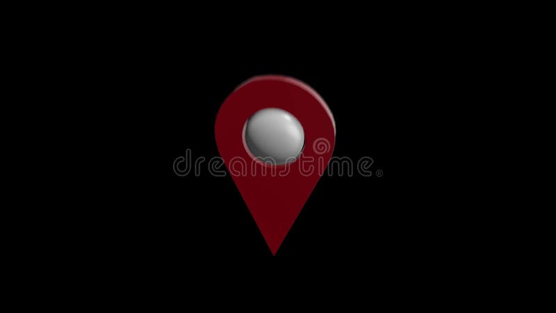 3D Map Location Icon Animation Loop Stock Video - Video of system ...