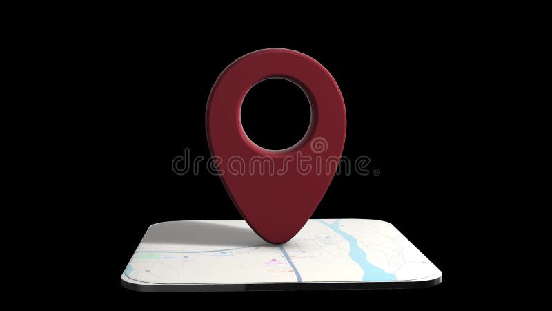 3D Map Location Pin Red Loop Stock Video - Video of information, travel ...