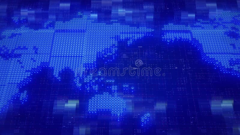 Engaging 3D Map Loop Animation Stock Video - Video of computer ...