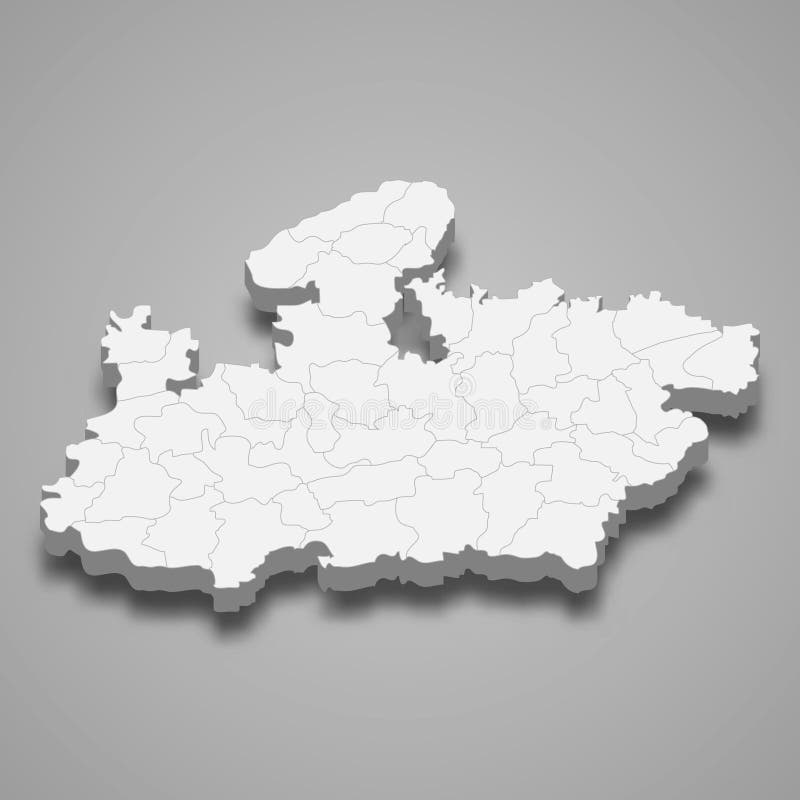 3d Map State of India Template for Your Design Stock Illustration ...