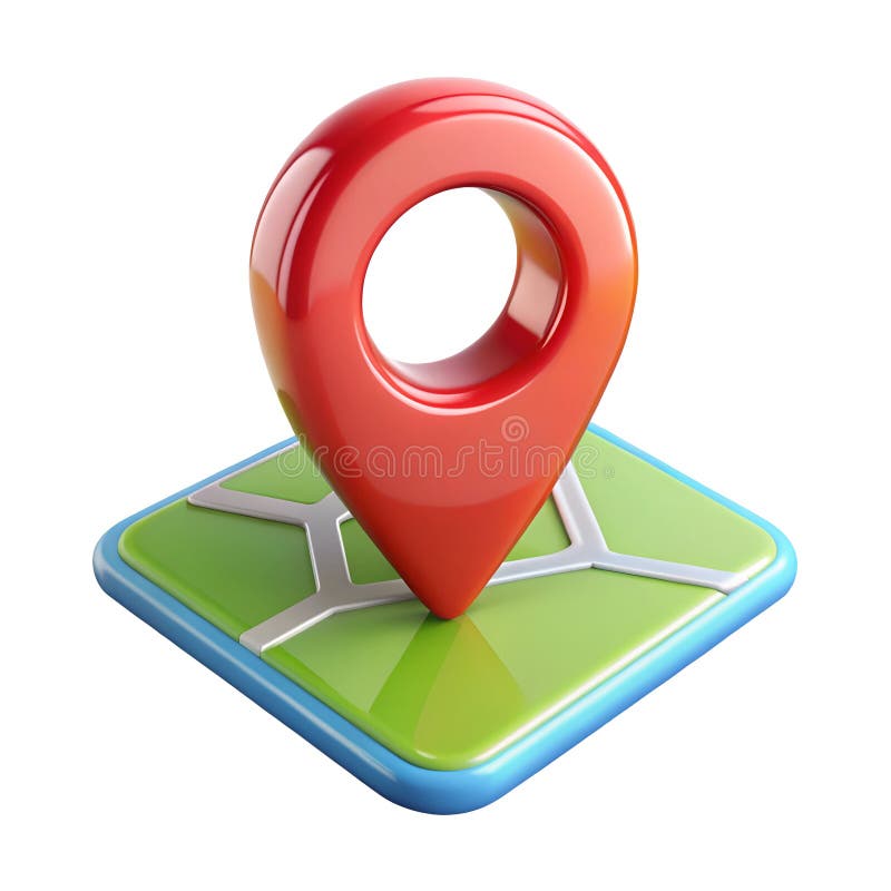 Map Navigation 3D Icon stock illustration. Illustration of guide ...