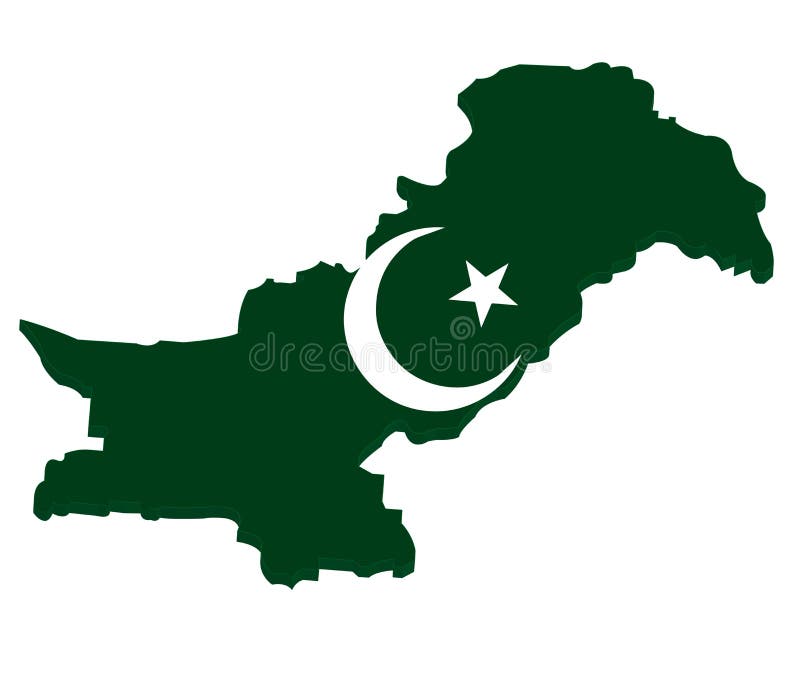 3D map of Pakistan stock illustration. Illustration of drawing - 236539345