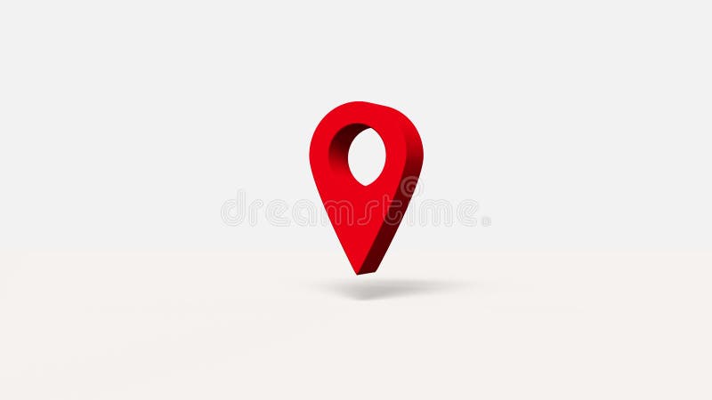 3D Map Pin Icon Symbol Animation Loop White Background Stock Video ...