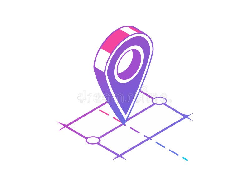 3D Map Pin Icon Vector Illustration Stock Vector - Illustration of ...