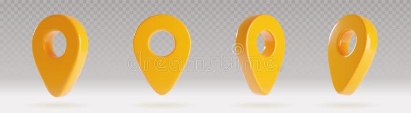 3d map pin icons set stock illustration. Illustration of realistic ...