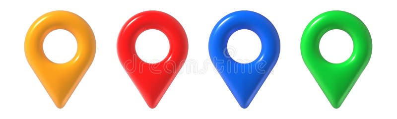 3d Map Pins. Realistic Geo Tag Red, Blue and Yellow, Green Color Pin ... 3d Map Pins. Realistic Geo Tag Red, Blue and Yellow, Green Color Pin ...
