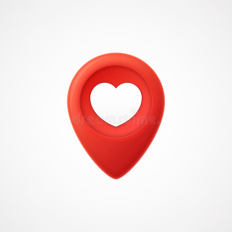 Map Markers Heart Stock Illustrations – 70 Map Markers Heart Stock ...