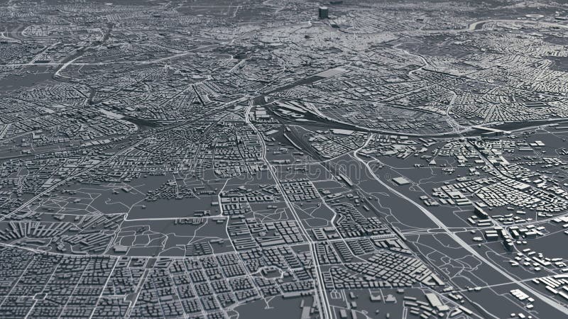 Rome city 3d map. stock illustration. Illustration of design - 194477501