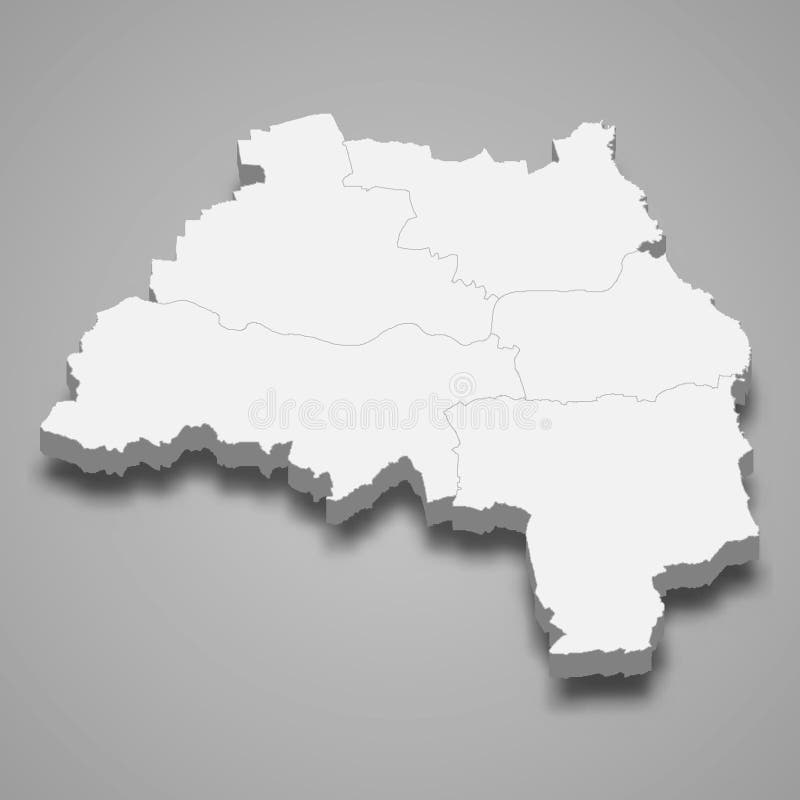 3d Map of Tyne and Wear is a Ceremonial County of England Stock ...