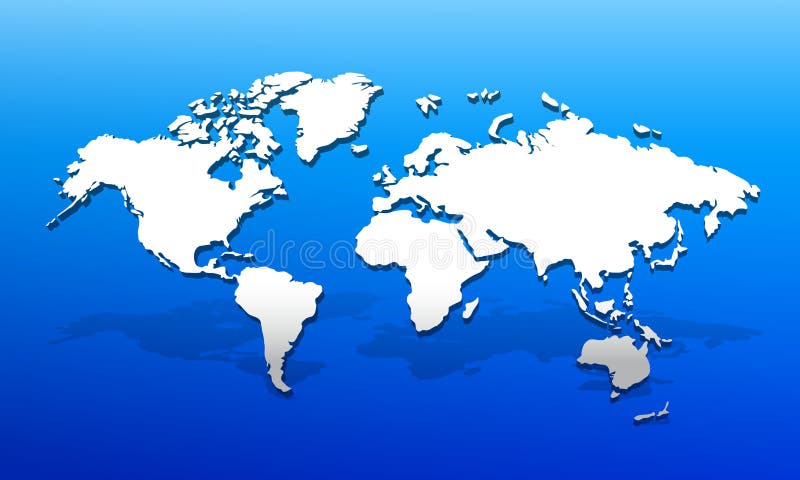 3D mapa do mundo 01 ilustração do vetor. Ilustração de mundo - 37035202