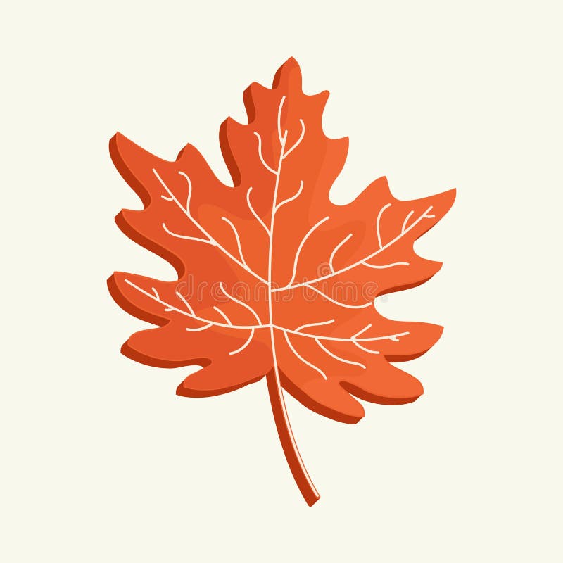 3D Maple Leaf on Cosmic Latte Stock Illustration - Illustration of ...