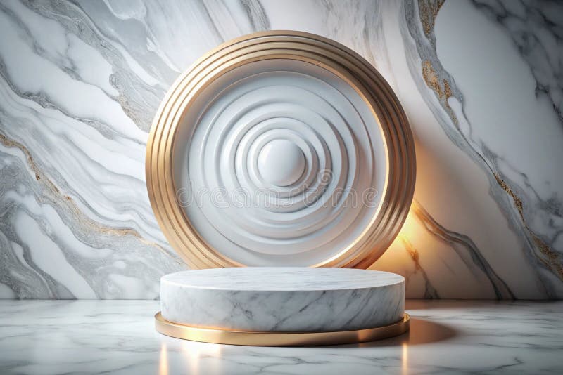 3D Marble with Circle Background Wallpaper, 3D Rendering Stock ...