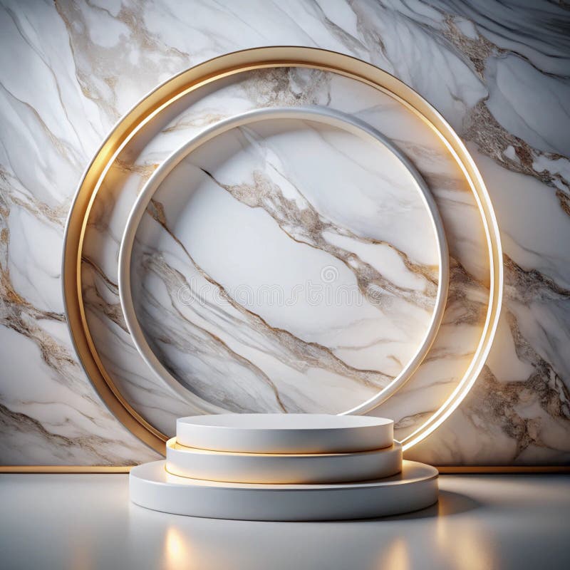 3D Marble with Circle Background Wallpaper, 3D Rendering Stock ...