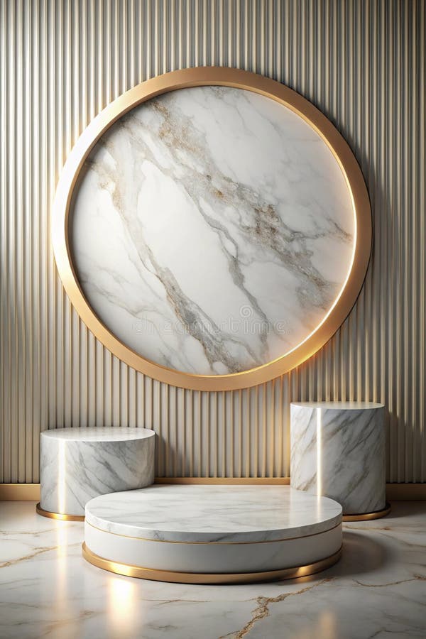 3D Marble with Circle Background Wallpaper, 3D Rendering Stock ...